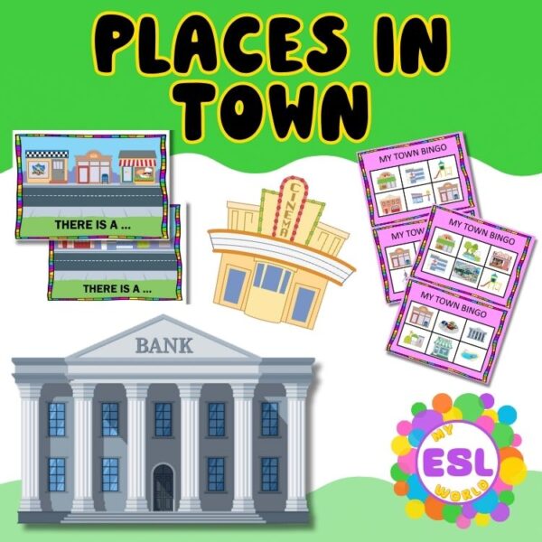 Places in town and Prepositions – My ESL World