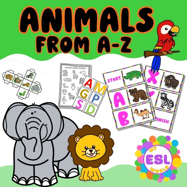 Animals A–Z ESL Unit (No-Prep, Print & Teach Lessons) – My ESL World