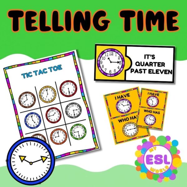 Telling Time lesson – My ESL World