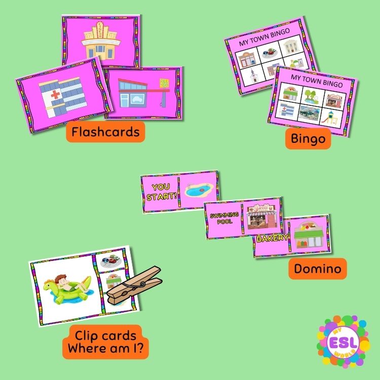 Places in town and Prepositions – My ESL World
