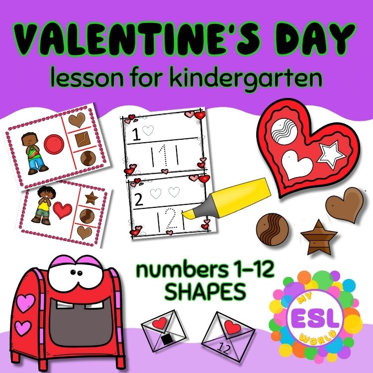 Valentine’s Day lesson – Numbers and Shapes – My ESL World
