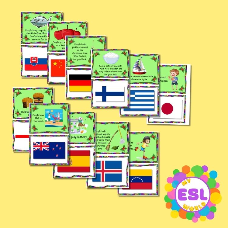 Christmas traditions around the world matching activity – My ESL World