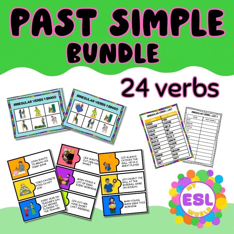 PAST SIMPLE – Irregular verbs lesson BUNDLE (includes past simple packs ...