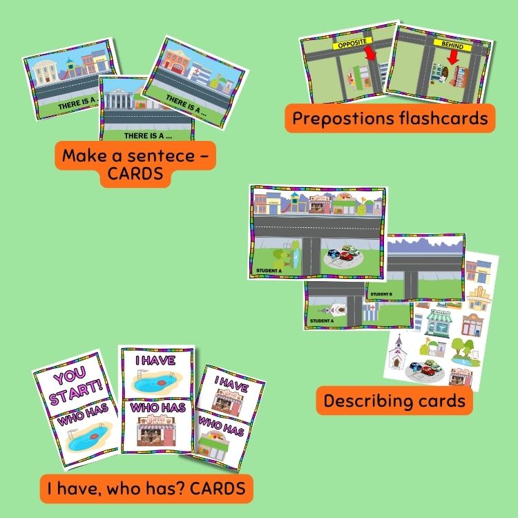 Places in town and Prepositions – My ESL World