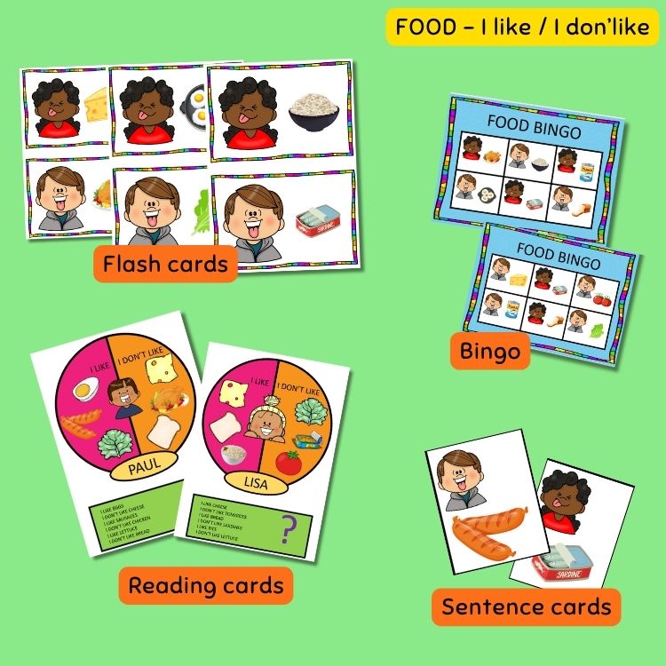Food BUNDLE /Like, Don’t like, Meals, Pyramid/ – My ESL World