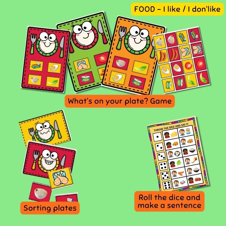 Food BUNDLE /Like, Don’t like, Meals, Pyramid/ – My ESL World