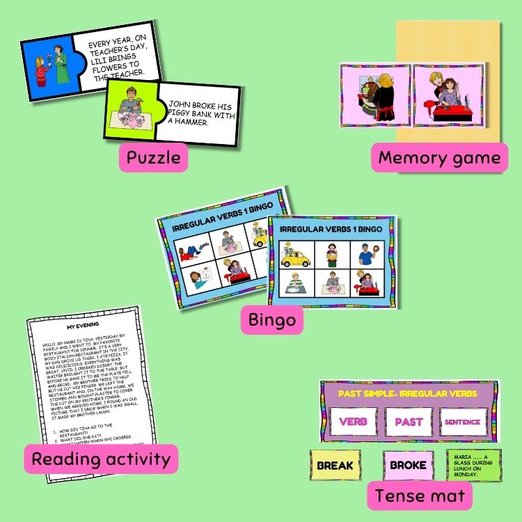 PAST SIMPLE – Irregular verbs lesson BUNDLE (includes past simple packs ...