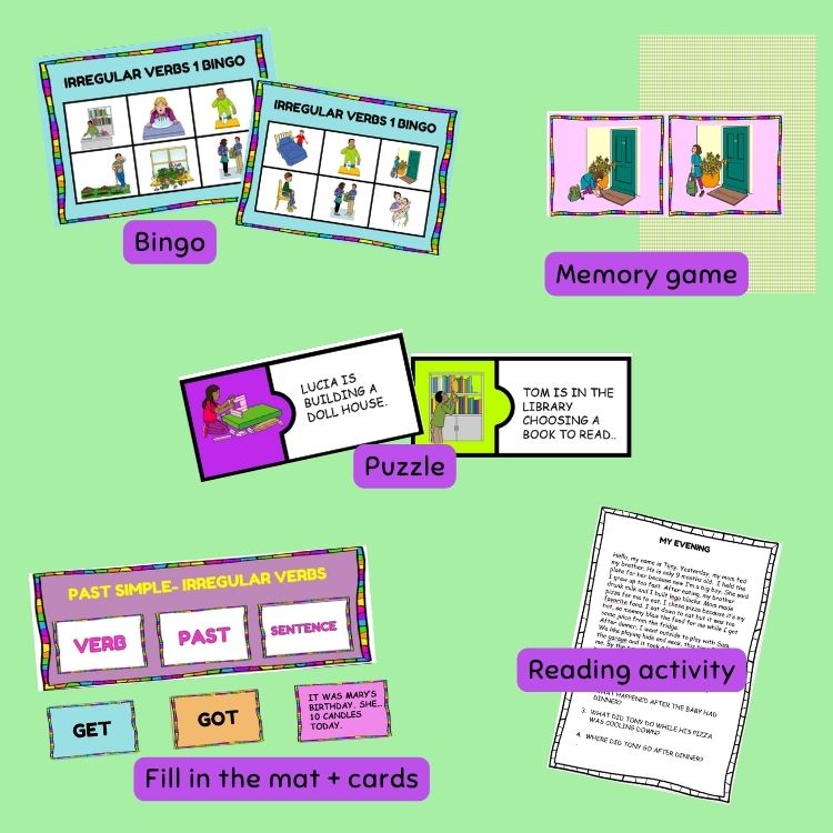 PAST SIMPLE – Irregular verbs lesson BUNDLE (includes past simple packs ...