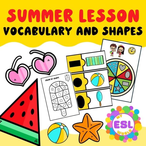 Summer lesson – Vocabulary and shapes – My ESL World