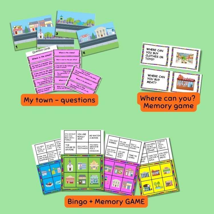 Places in town and Prepositions – My ESL World