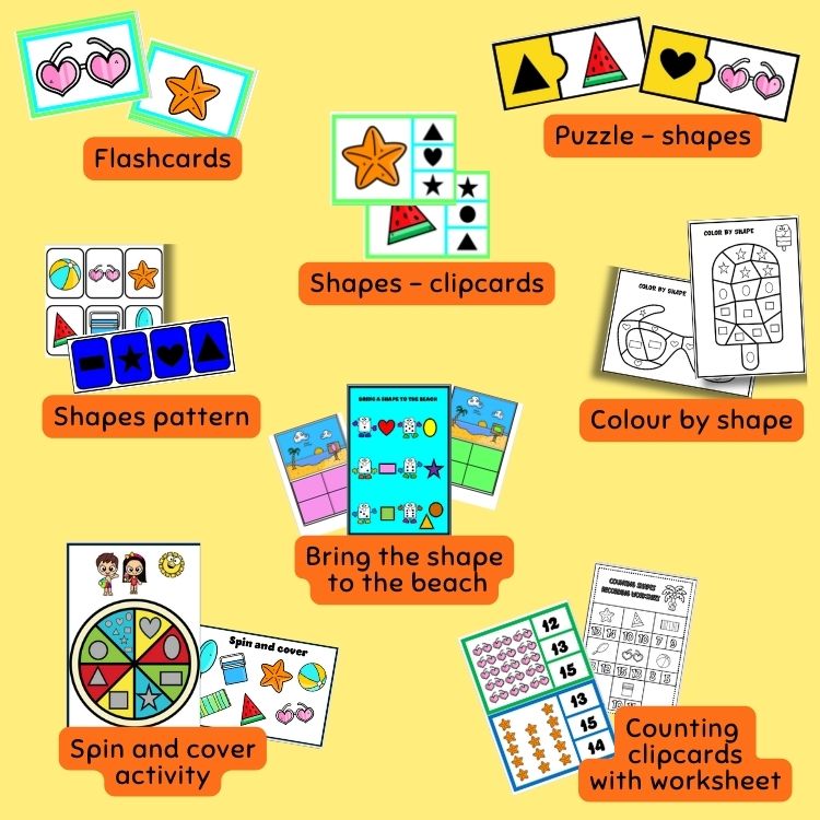 Summer lesson – Vocabulary and shapes – My ESL World