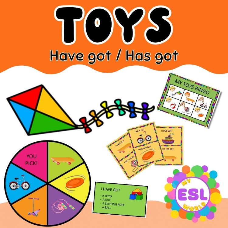 Toys vocabulary – Have/Has got – My ESL World