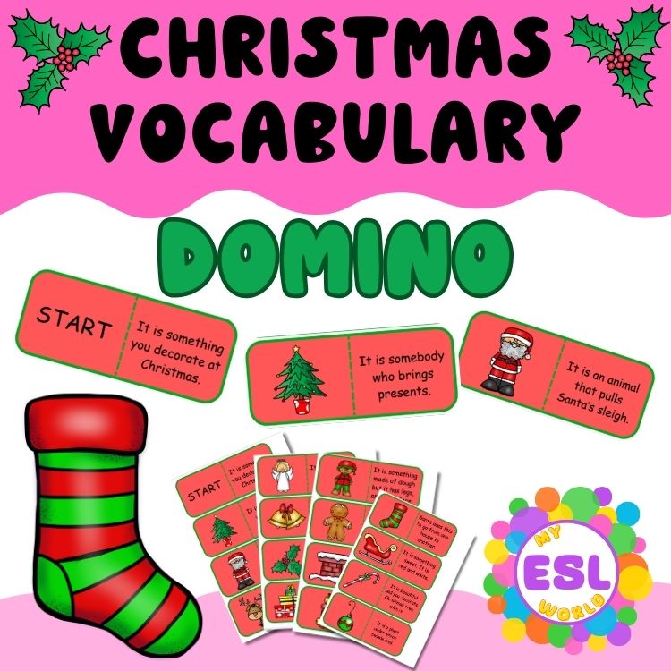 Christmas vocabulary domino – My ESL World