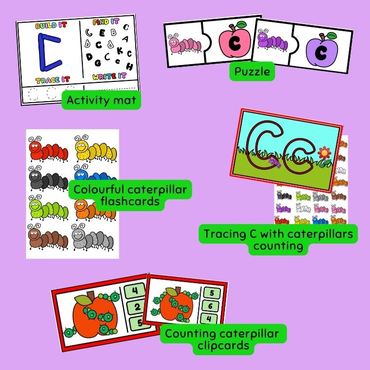 Letter C – Caterpillar – My ESL World
