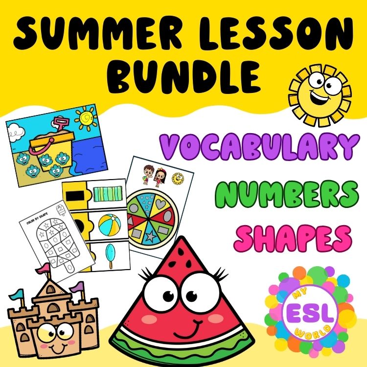 Summer lesson bundle (shapes and numbers) – My ESL World