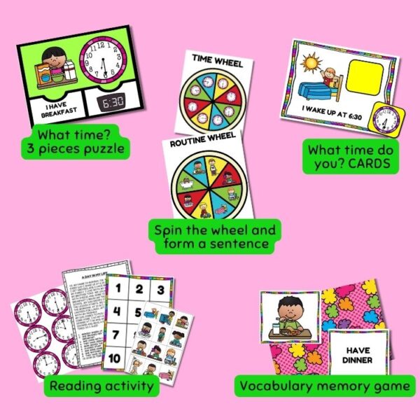 Daily Routine-Present simple and Telling time – My ESL World