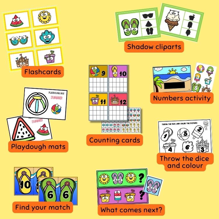 Summer lesson bundle (shapes and numbers) – My ESL World