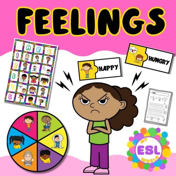 Feelings & Emotions ESL Unit – 2 Full Lessons with Speaking, Games ...
