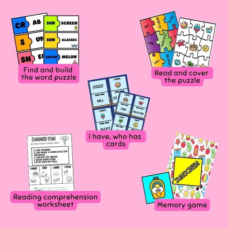 Summer vocabulary and reading activities – My ESL World