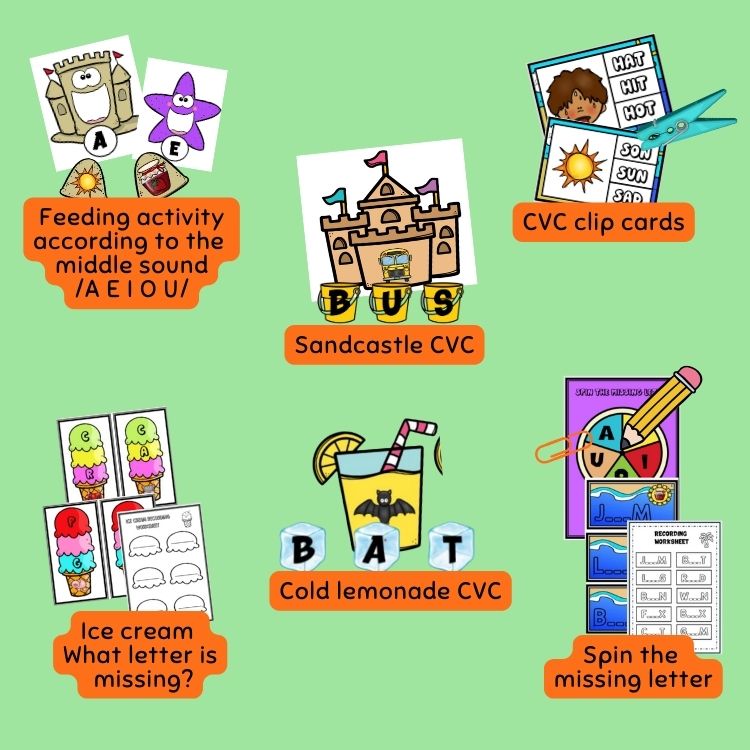 Summer CVC words – My ESL World