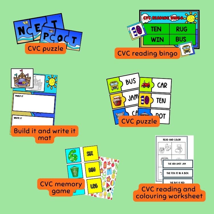 Summer CVC words – My ESL World