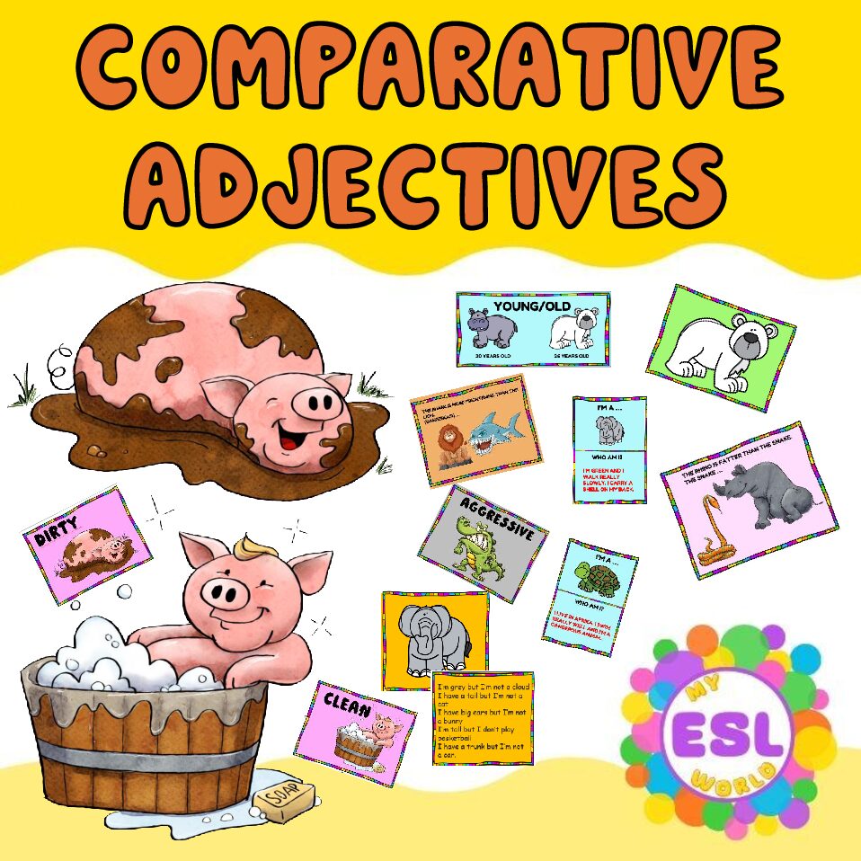 Comparative adjectives (Animals topic) – My ESL World