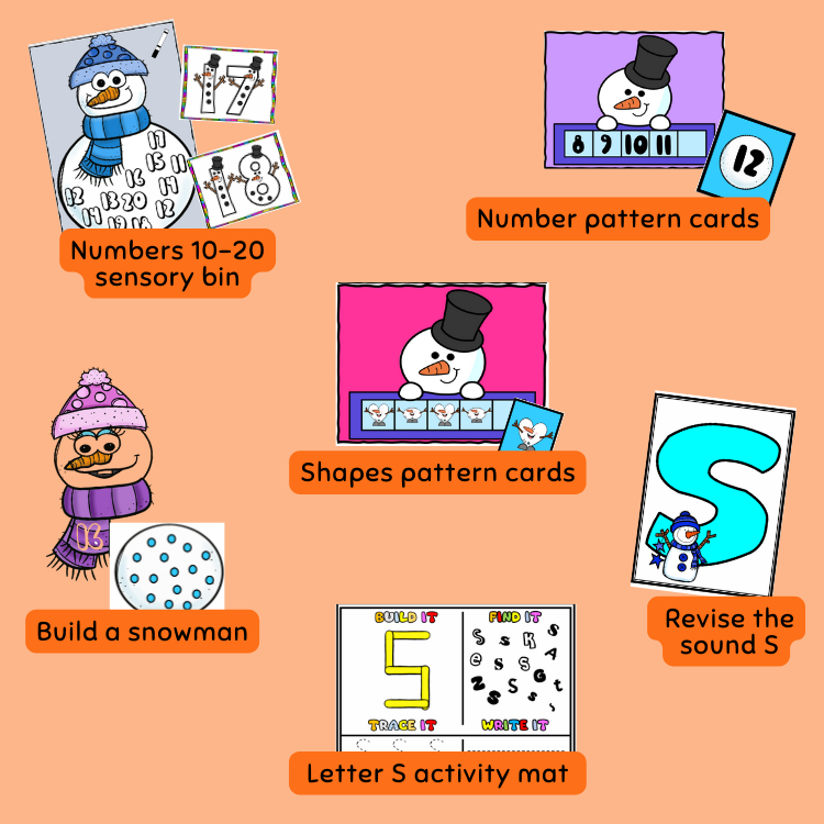 Letter S – Snowman – My ESL World