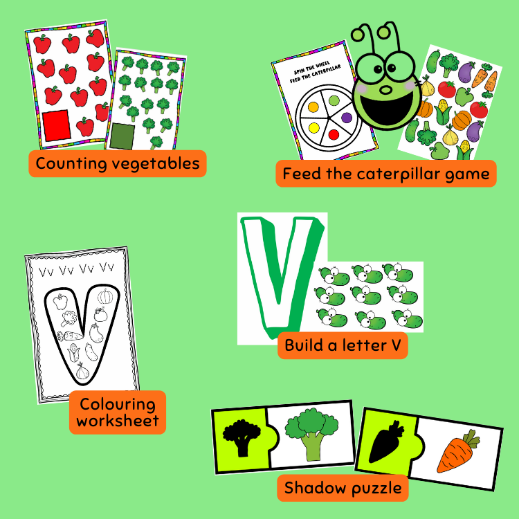 Letter V – Vegetables – My ESL World