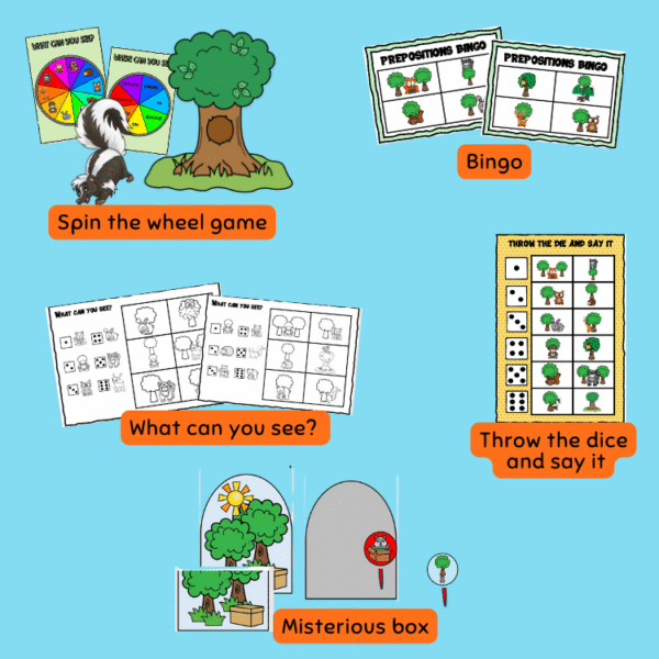 Forest animals – Prepositions of place – My ESL World