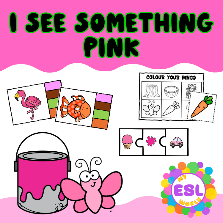 I see something pink – Song lesson – My ESL World