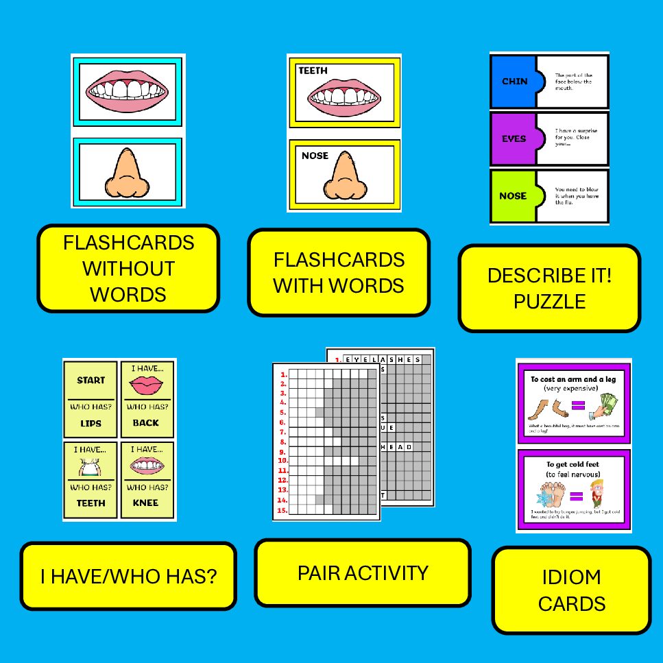 Body parts and body parts idioms – My ESL World