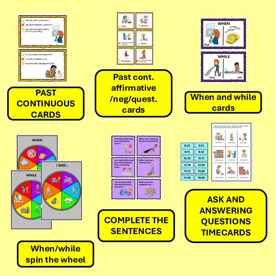 CHORES – Past simple X Past continuous – My ESL World