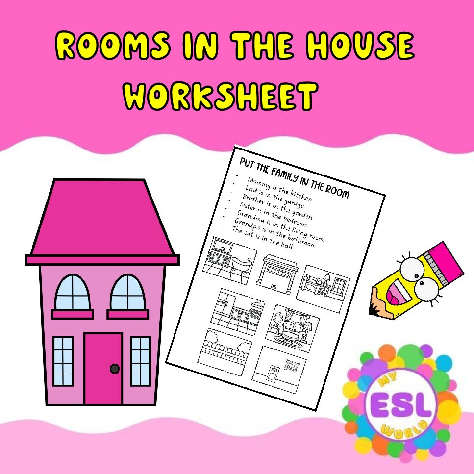Rooms in the house FREEBIE – My ESL World