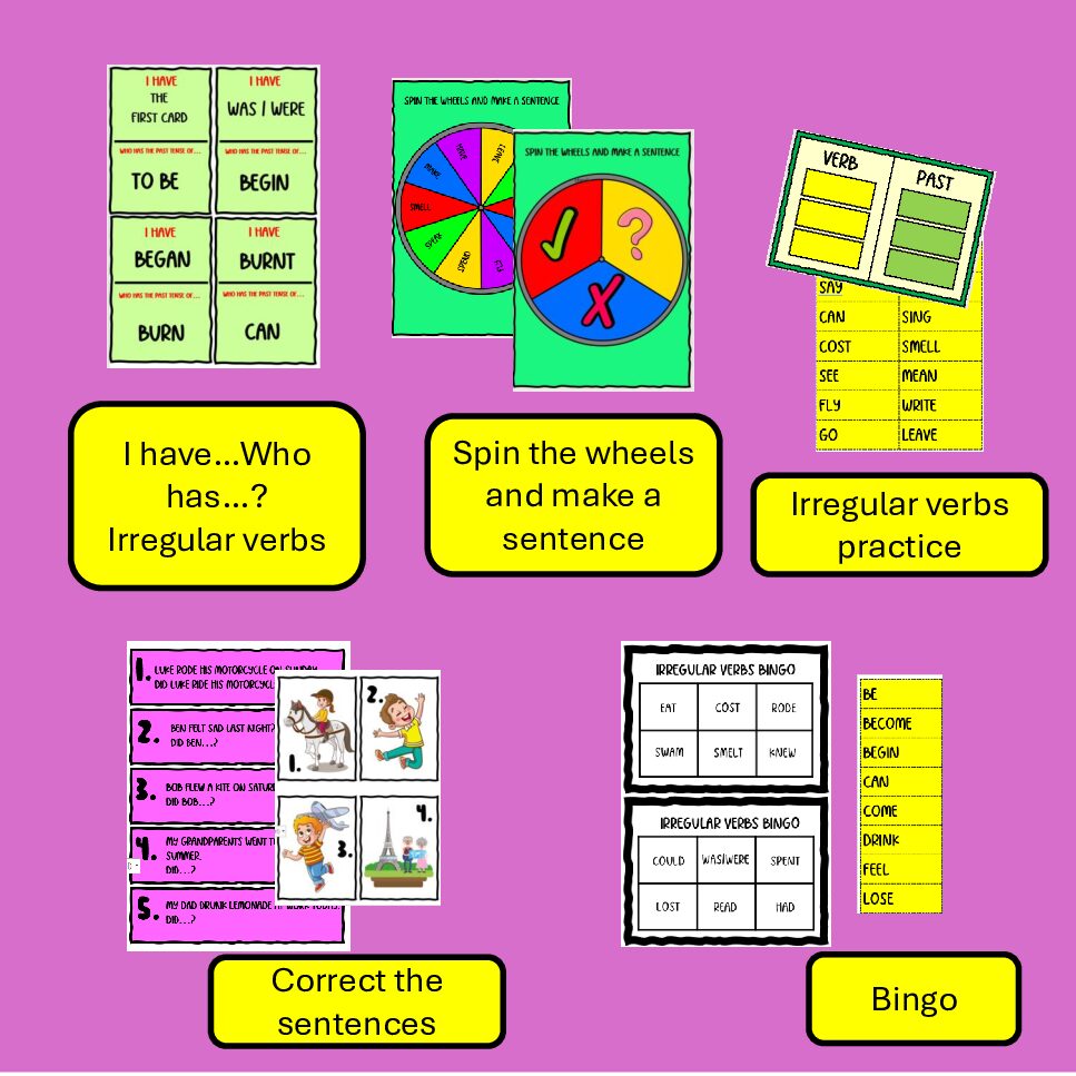 Past simple – Irregular verbs practice – My ESL World