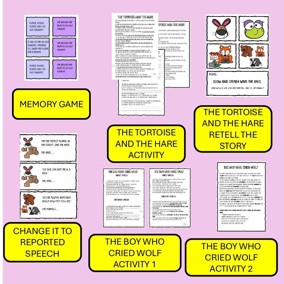 Reported speech with Aesop’s fables – My ESL World