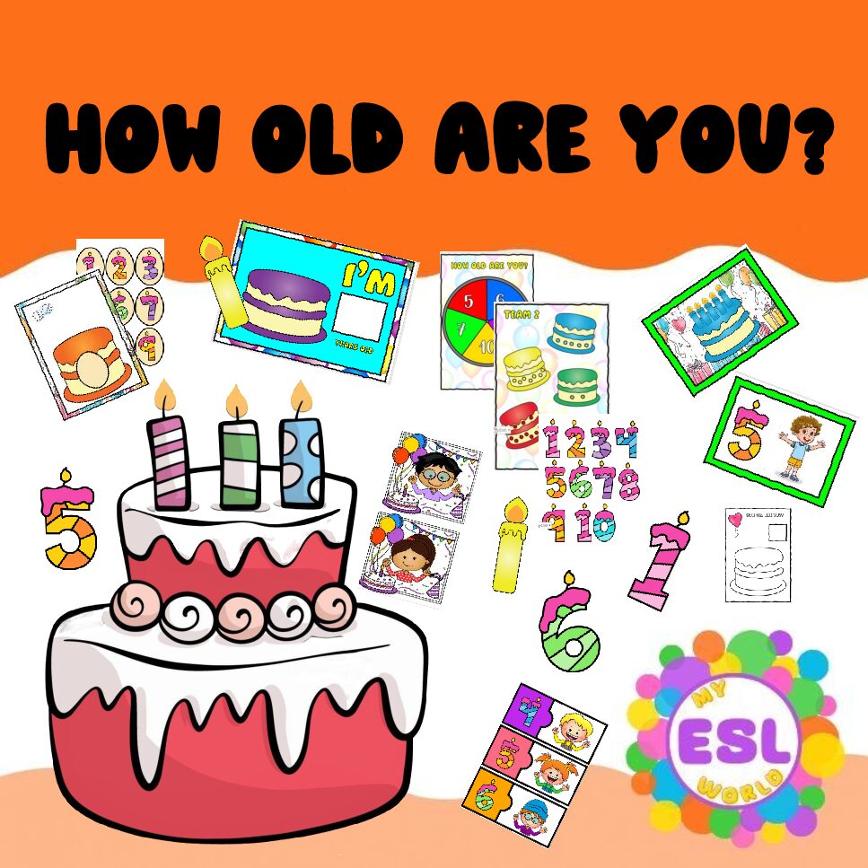 How old are you? Kindergarten lesson (numbers 1-10) – My ESL World