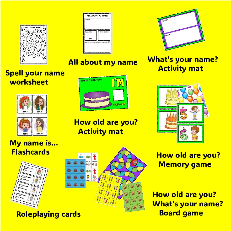 What’s your name?/How old are you? introduction lesson – My ESL World