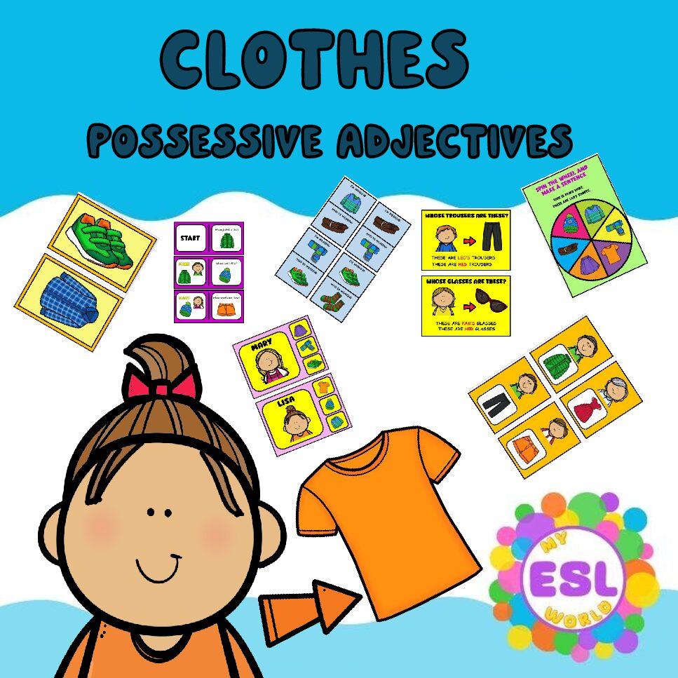 Possessive Adjectives/CLOTHES | “Whose Is This?” Grammar & Speaking ...