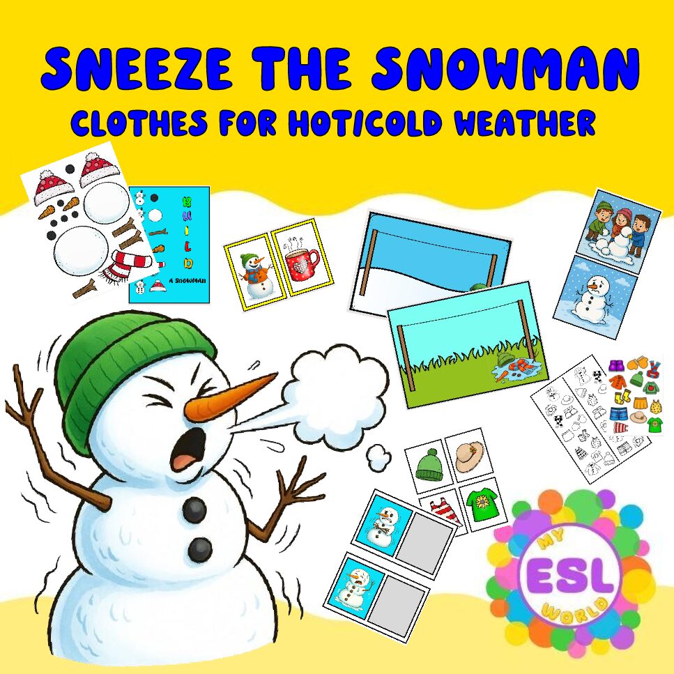 Sneezy the Snowman — Winter Story & Hot/Cold Vocabulary Lessons – My ...