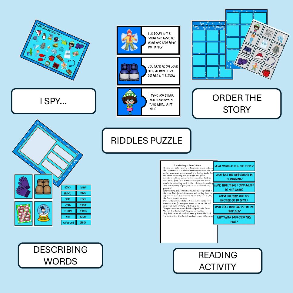Winter from A to Z • Interactive Vocabulary, Riddles & Adjective ...