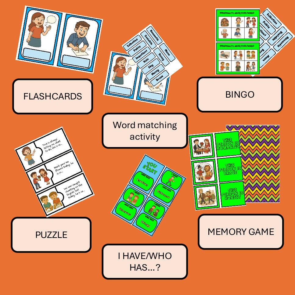 Personality Adjectives Conversation Pack | 15 Interactive ESL ...