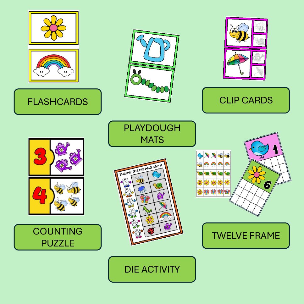 Spring Vocabulary Pack for Preschool & Early ESL – Games, Playdough ...