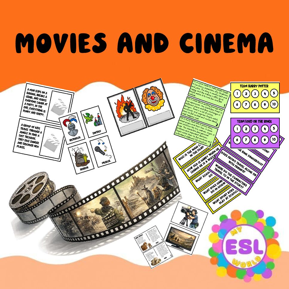 Movies & Cinema ESL Unit- Genres, Reviews, Vocabulary & Film History ...